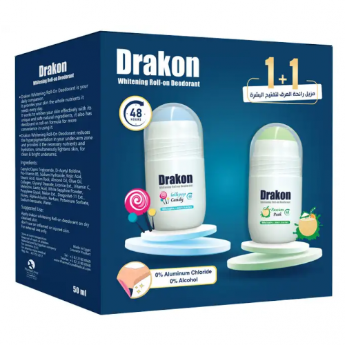 Drakon Whitening Roll On Deodorant - Lolli Pop Candy + Passion Peak