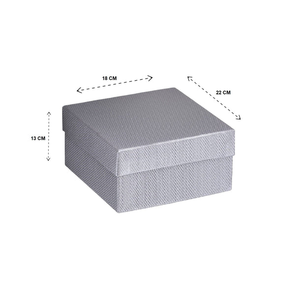Silver Rectangle Gift Box - Medium Size
