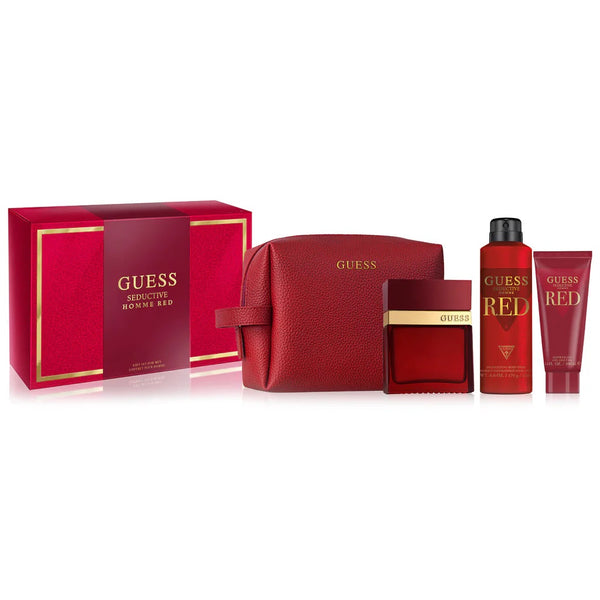 Guess Seductive Red For Men Giftset - EDT 100ml + Body Spray 226ml + S